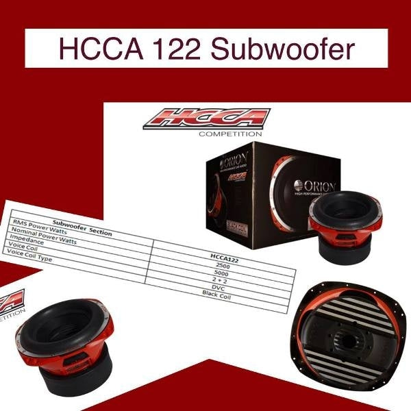 HCCA Subwoofer HCCA 122 – Orion Car Audio